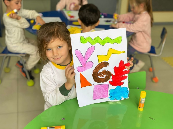 Pre Kinder Cherry – Practicing collage technique 2023 – Orchard College